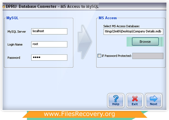 MS Access To MySQL Database Converter Application To Convert Indexes
